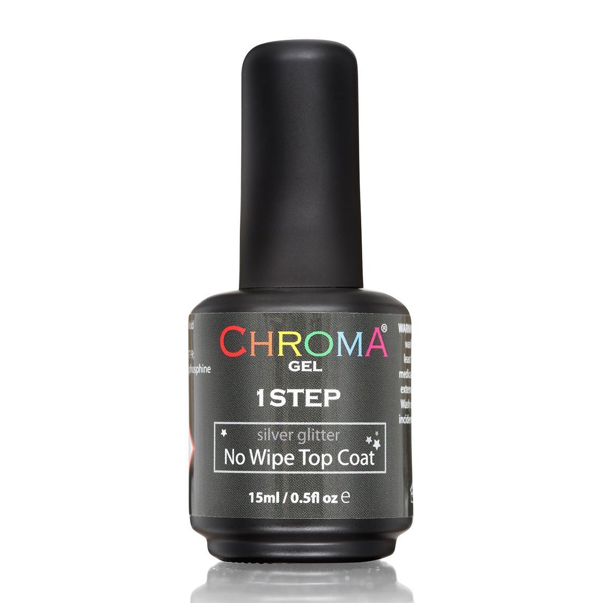 Glitter No Wipe Top Coat | Silver Glitter | #83 | Chroma Gel ...